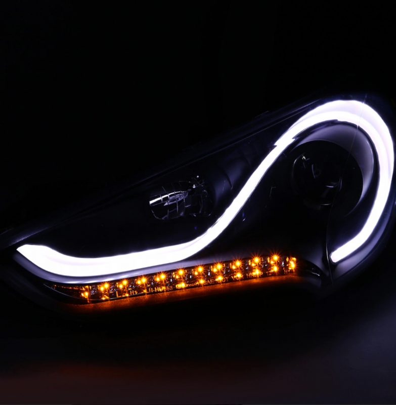2012-2017 Hyundai Veloster Sequential DRL LED Projector Headlight ...