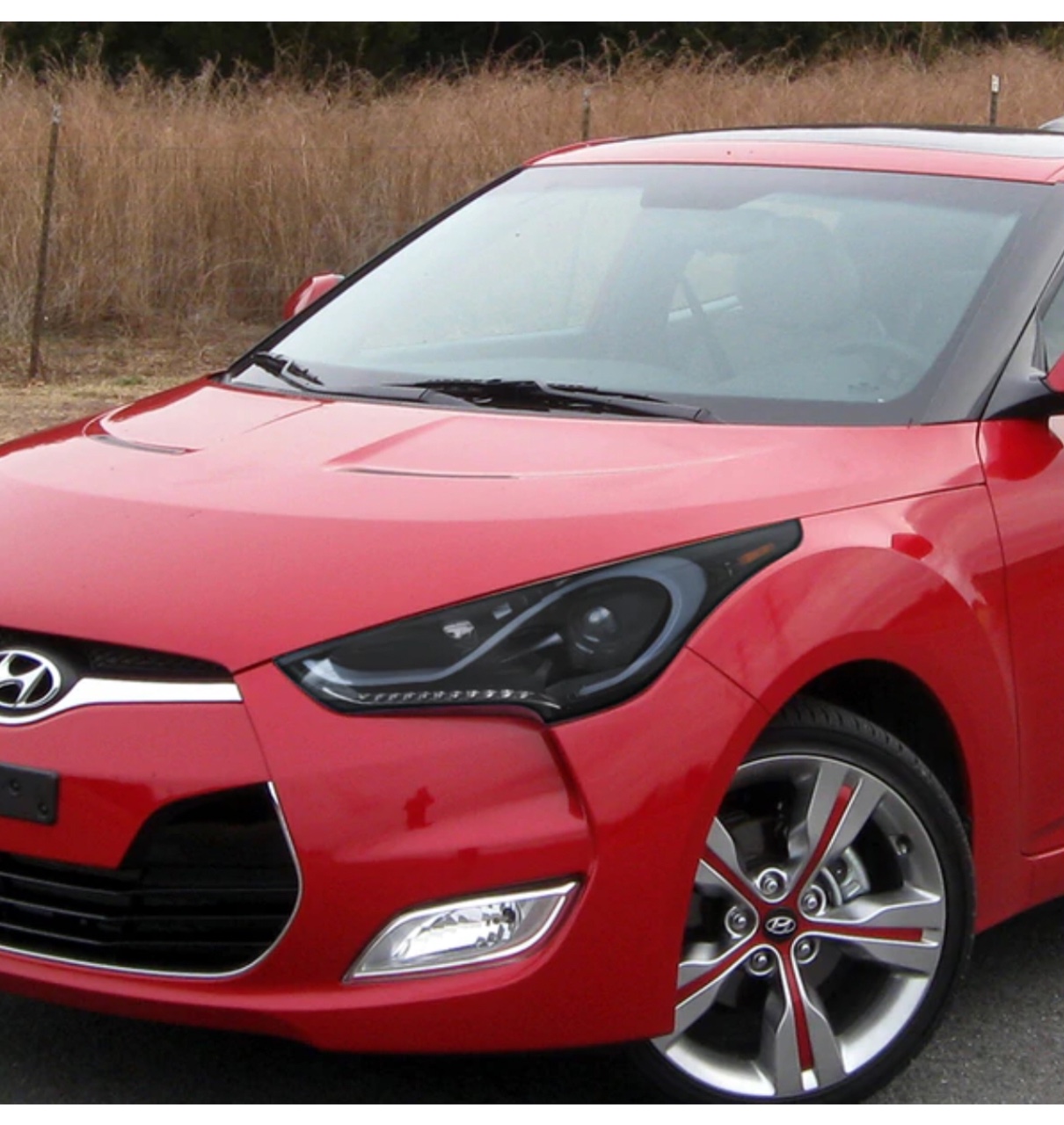 2012-2017 Hyundai Veloster Smoke Lens Projector Headlights w/ LED DRL ...